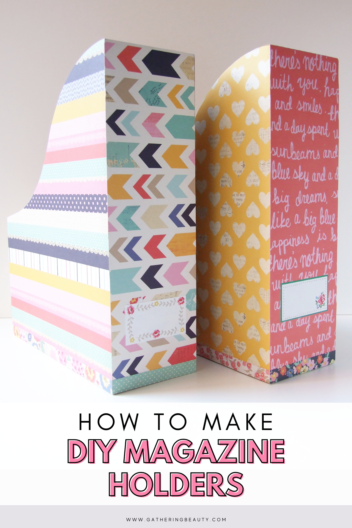 DIY Decorated Magazine Holders — Gathering Beauty