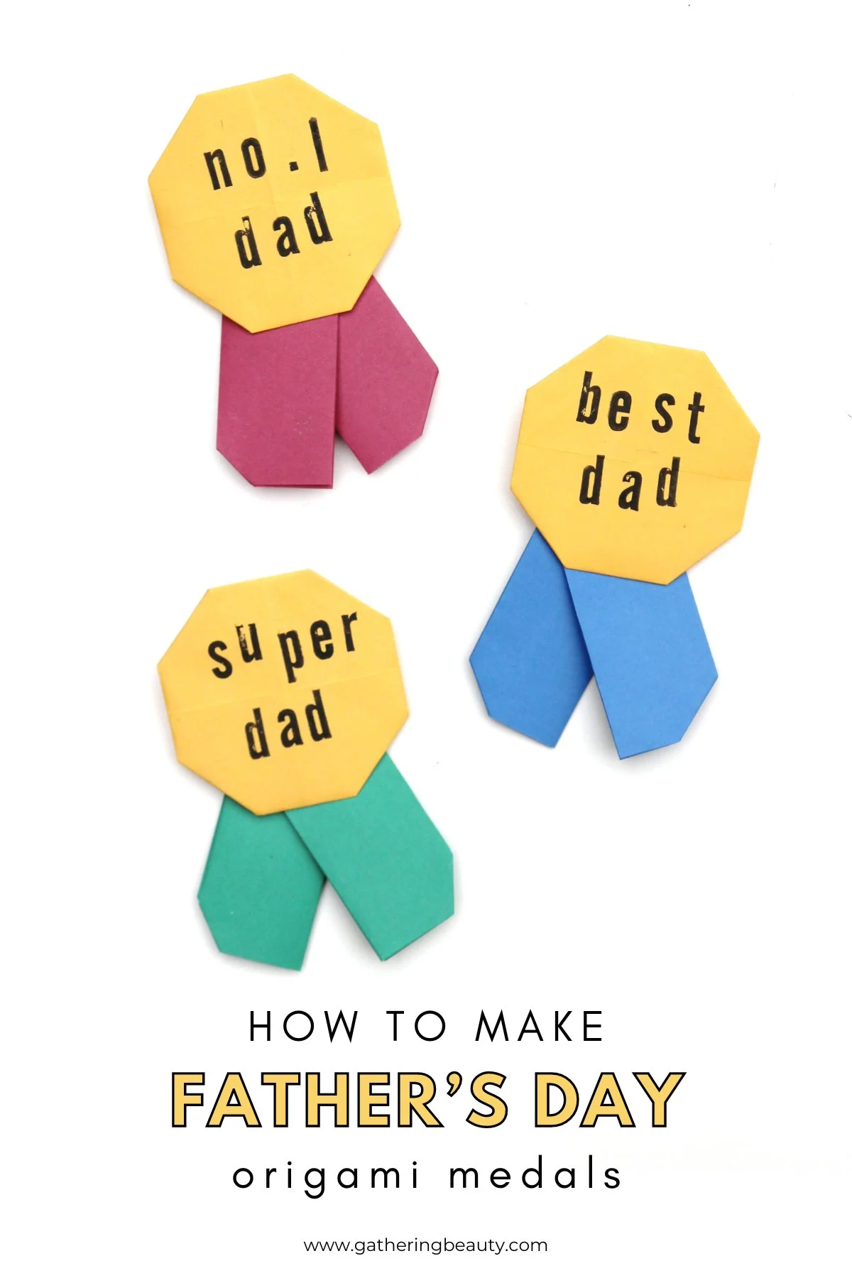DIY Father's Day Origami Medal — Gathering Beauty