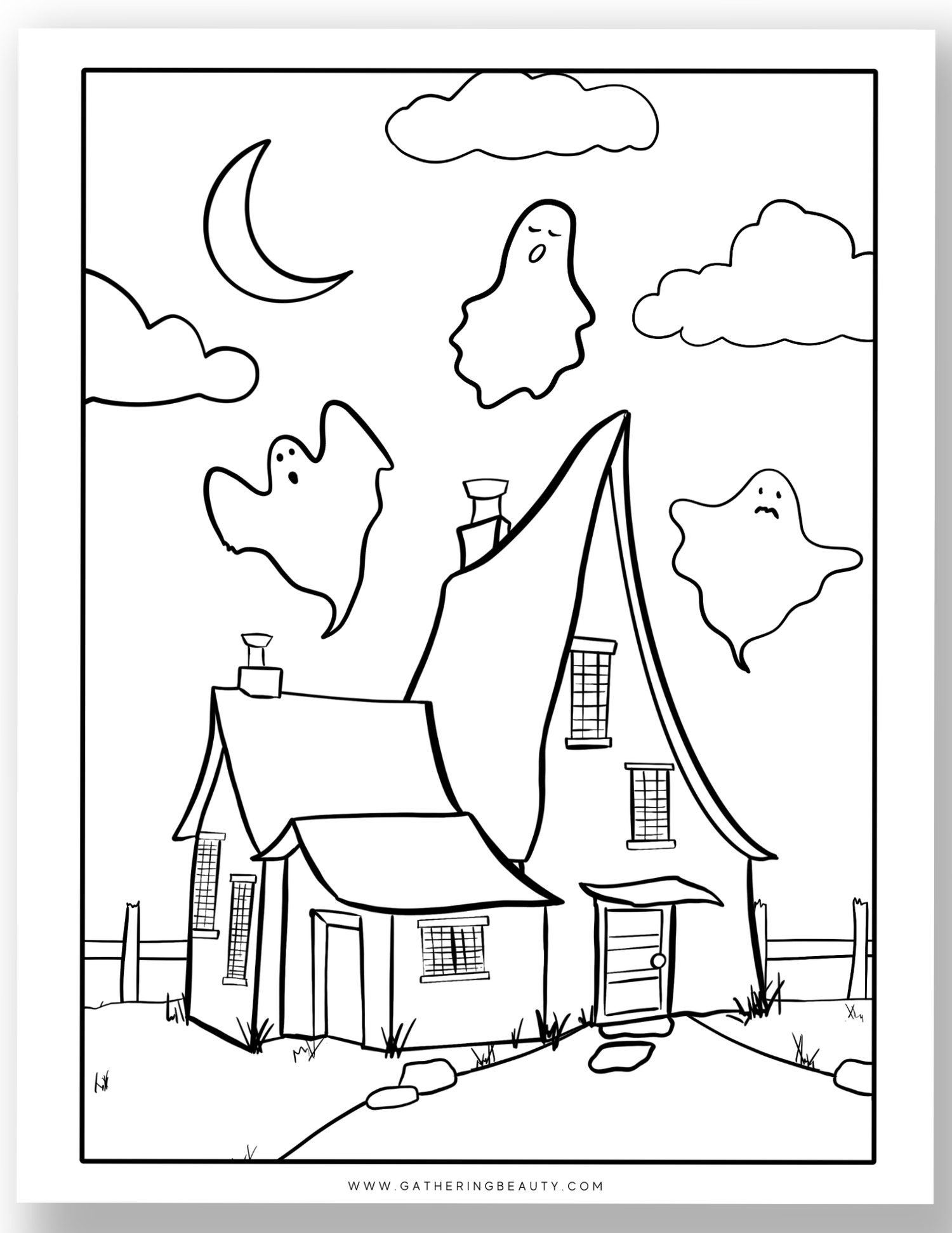 Free Printable Halloween Colouring Pages — Gathering Beauty