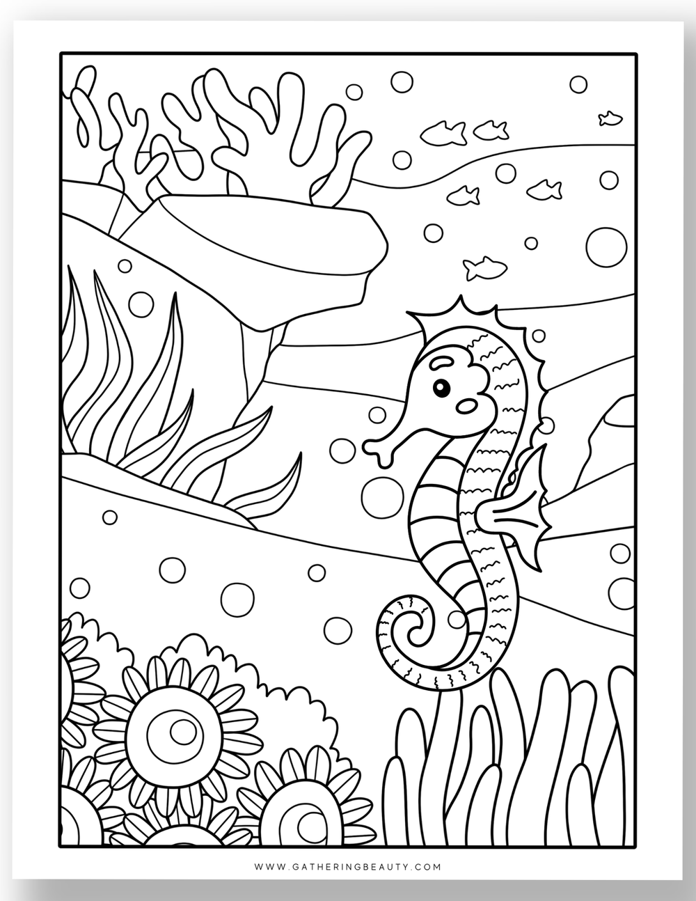 Free Printable Ocean Colouring Pages — Gathering Beauty