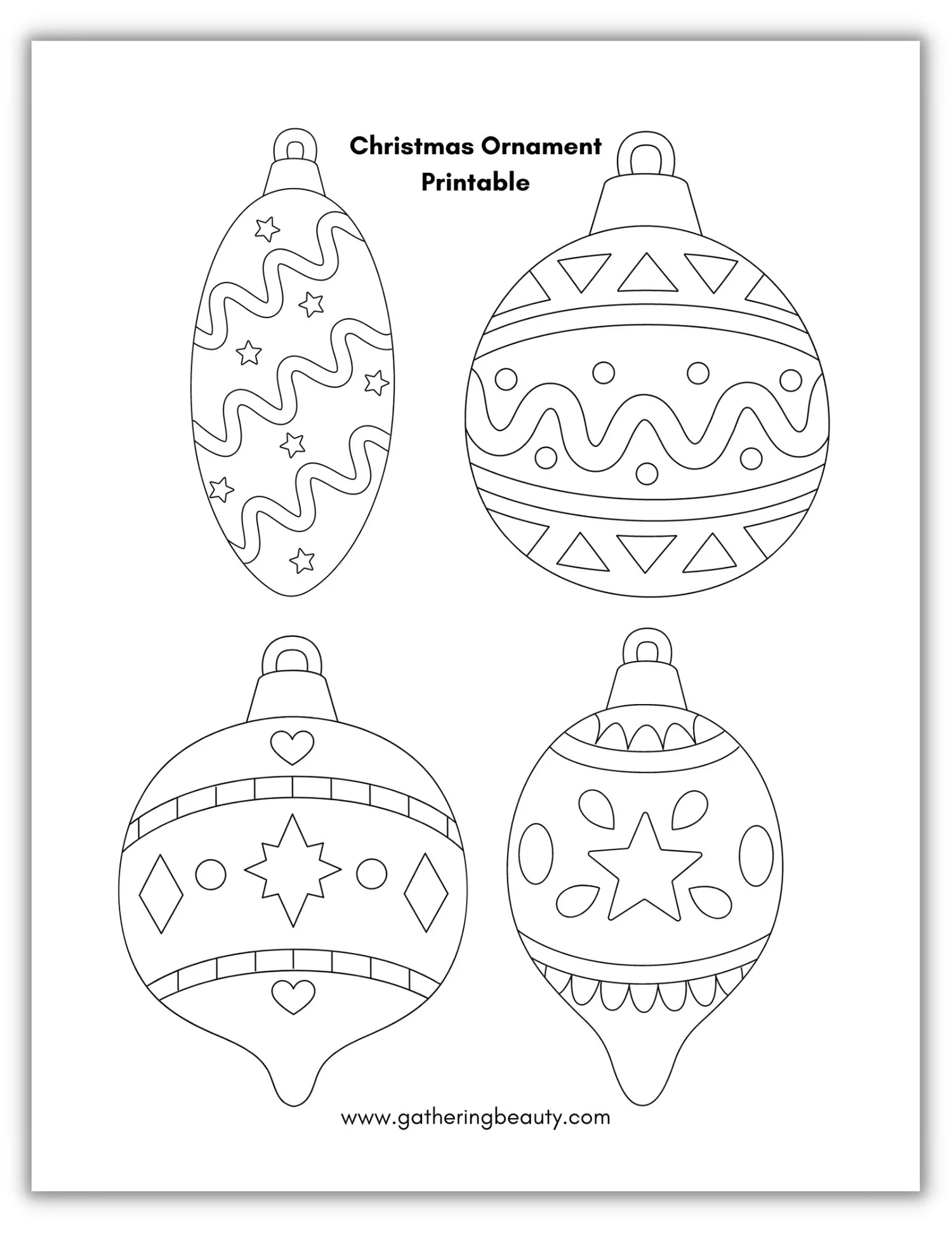 Christmas Ornament Printable — Gathering Beauty
