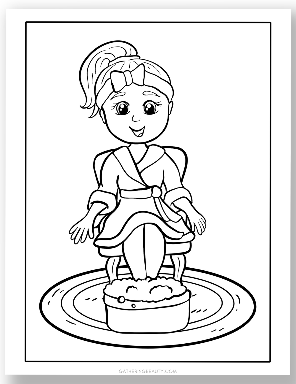 Printable Spa Day Colouring Pages — Gathering Beauty