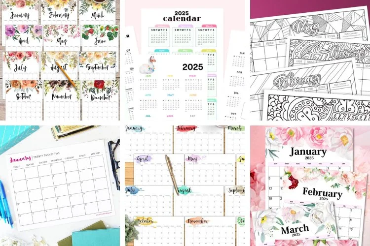 Free Printable Calendars 2025 — Gathering Beauty