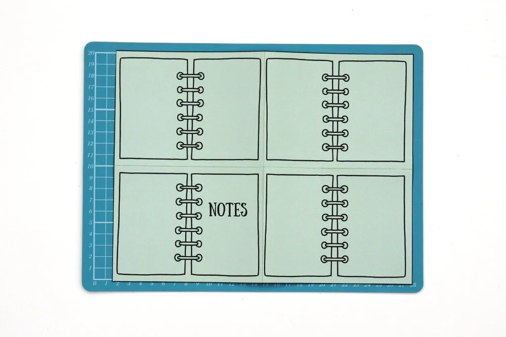 DIY Mini Notebooks Using One Sheet Of Paper - Free Template — Gathering ...