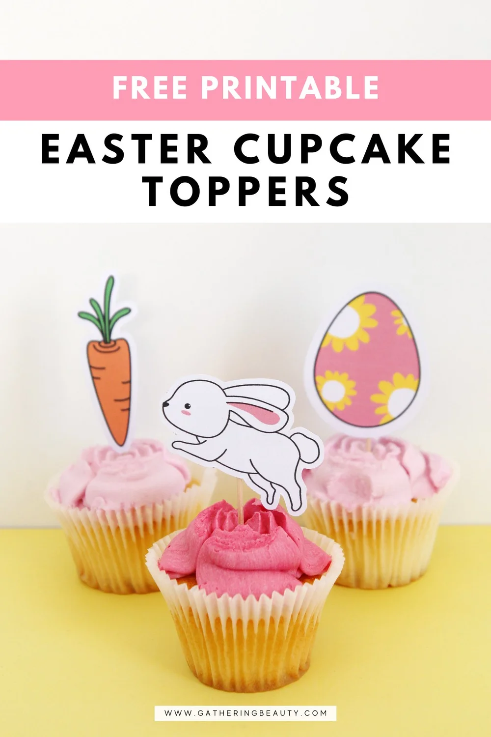 Free Printable Easter Cupcake Toppers — Gathering Beauty