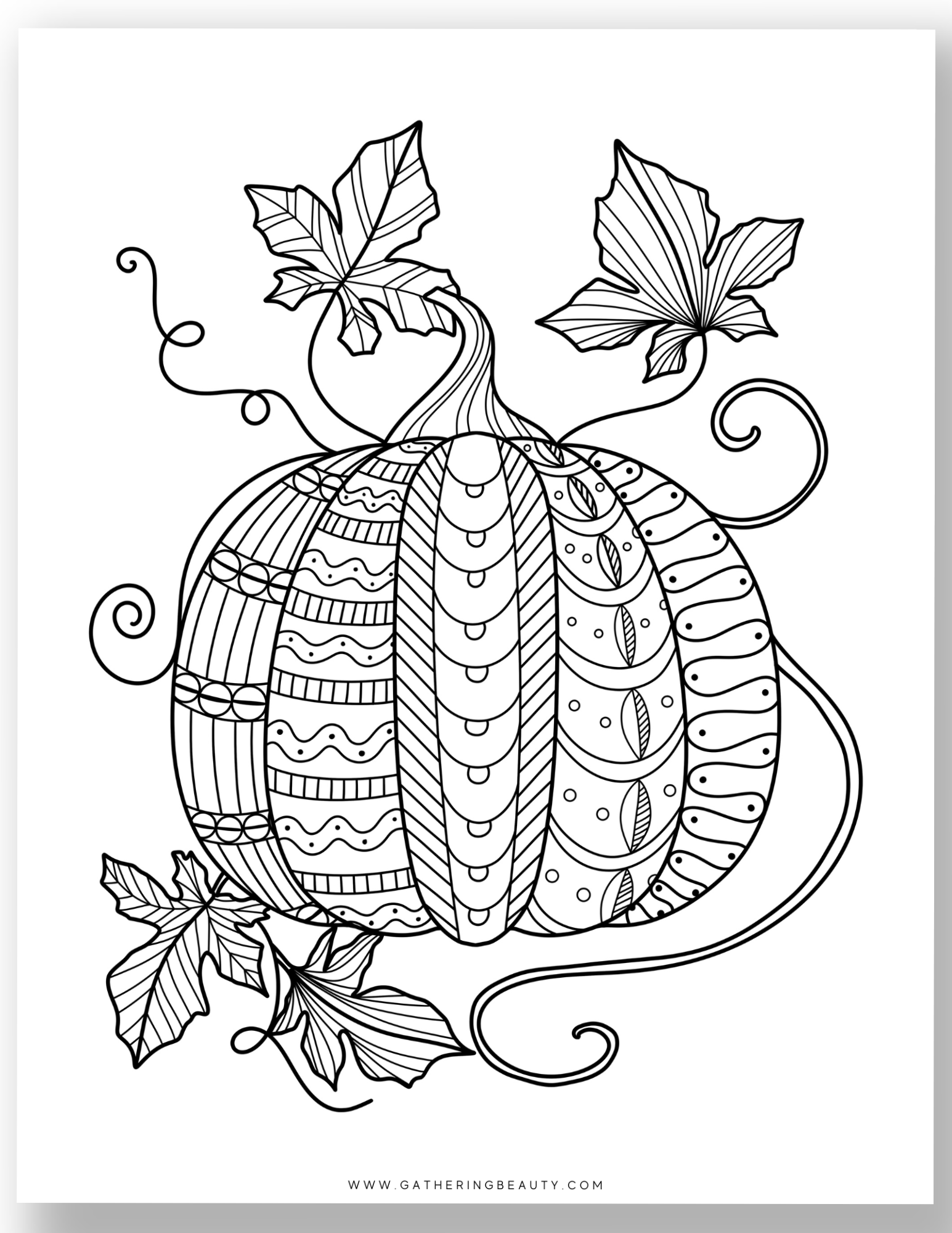 Free Fall Colouring Pages For Adults — Gathering Beauty