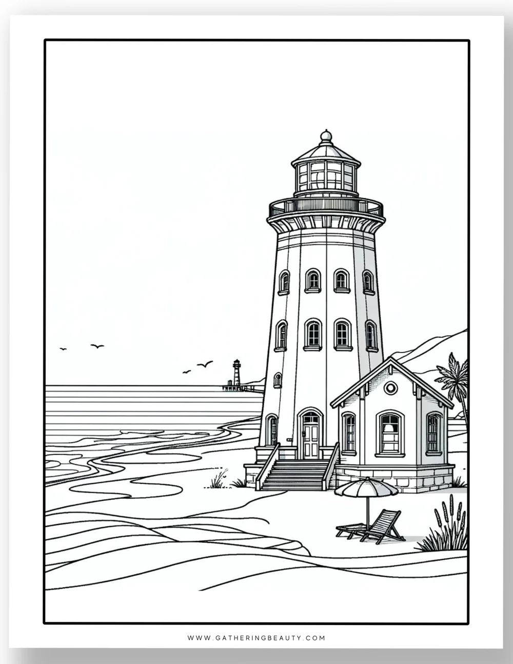Lighthouse Colouring Pages - Free Printable — Gathering Beauty