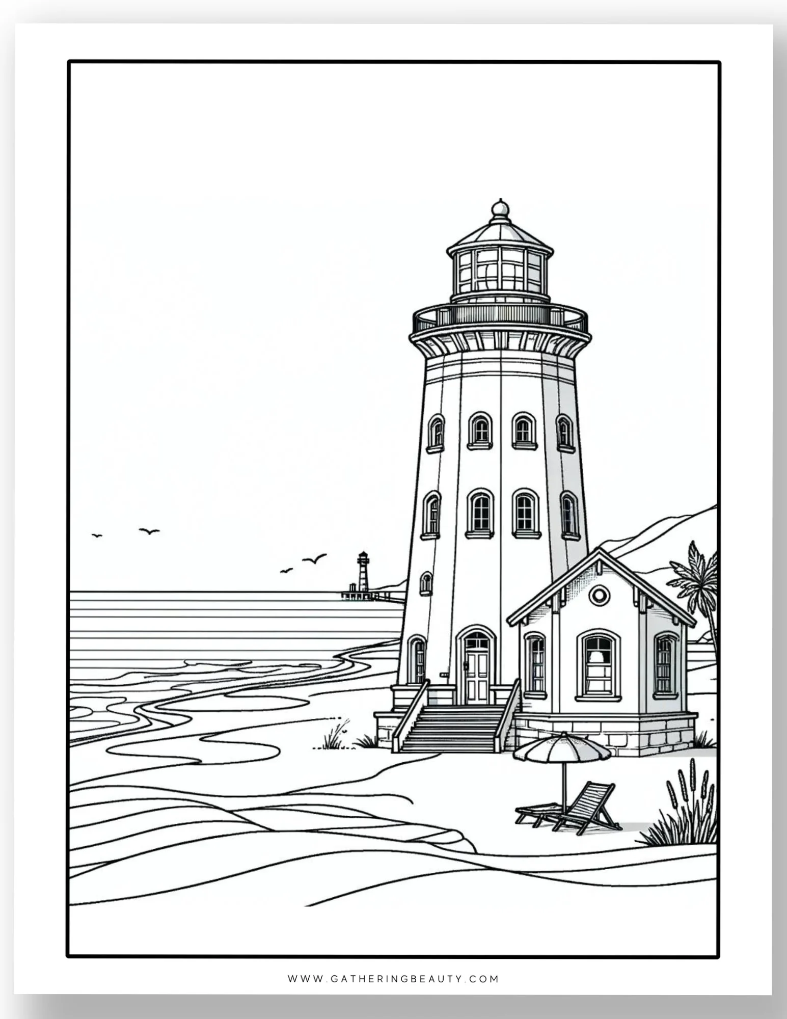 Lighthouse Colouring Pages - Free Printable — Gathering Beauty