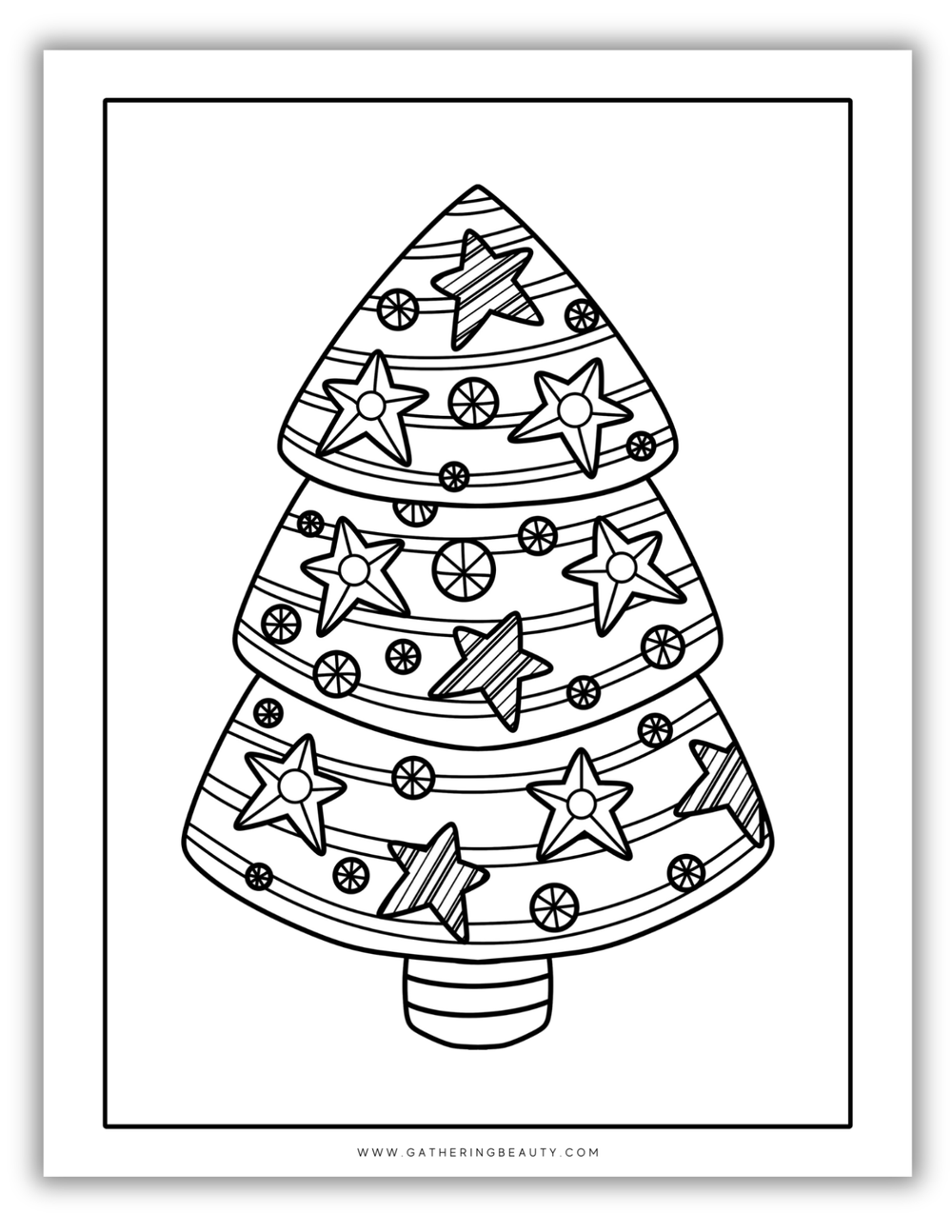 Free Printable Christmas Tree Pages — Gathering Beauty