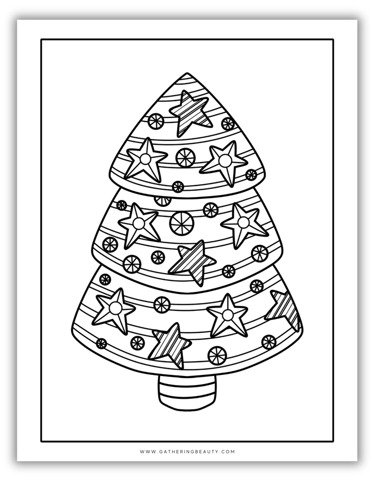 Free Printable Christmas Tree Pages — Gathering Beauty
