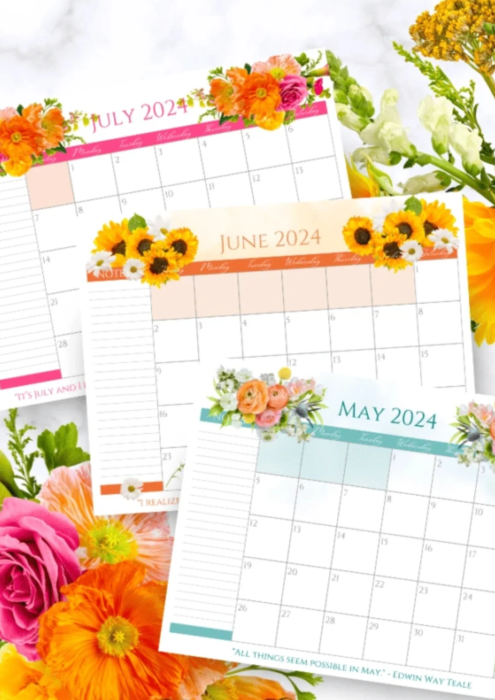 Free Printable Calendars 2024 — Gathering Beauty