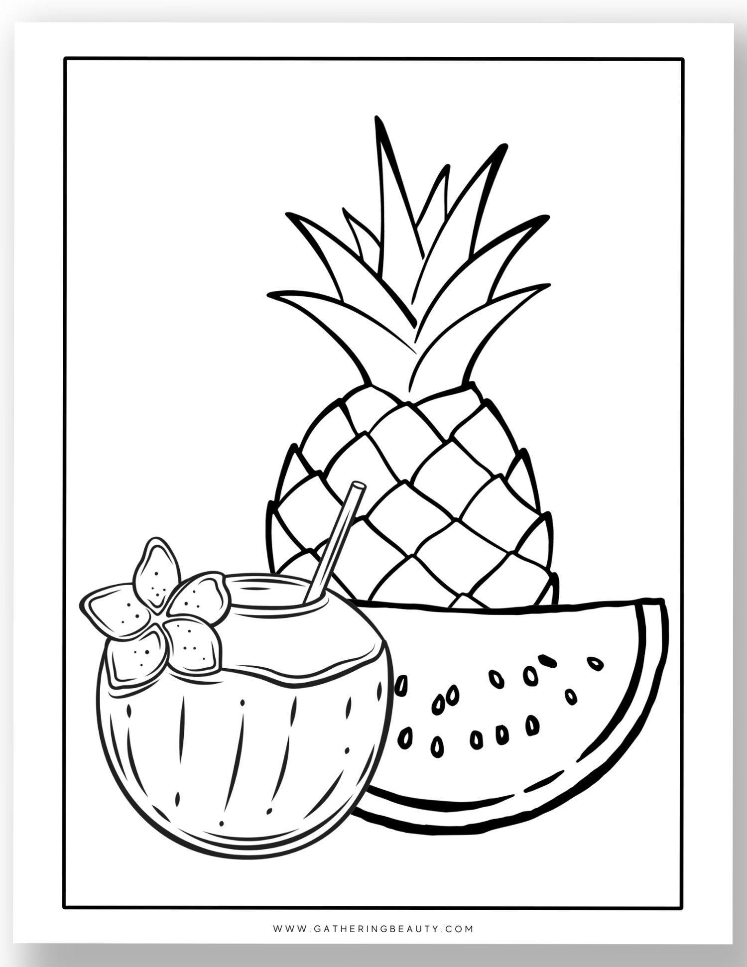 Free Summer Colouring Pages For Adults And Kids — Gathering Beauty