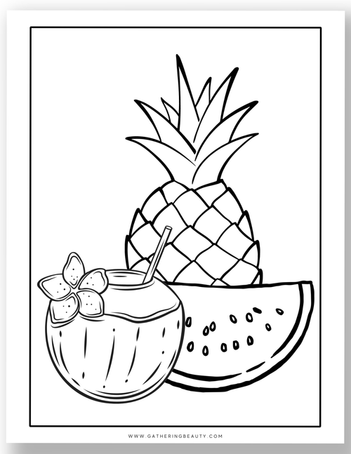 Free Summer Colouring Pages For Adults And Kids — Gathering Beauty