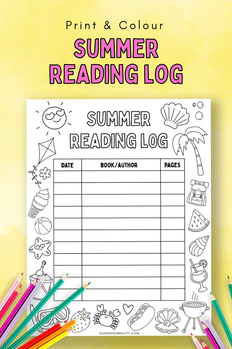 Free Printable Summer Reading Log — Gathering Beauty