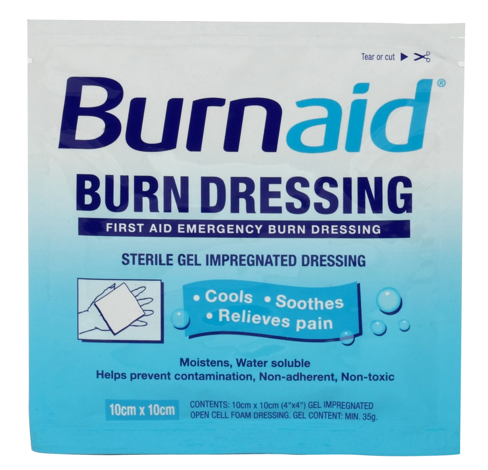 BurnAid Gel Burn Dressing, 4" x 4" — Ever Ready First Aid