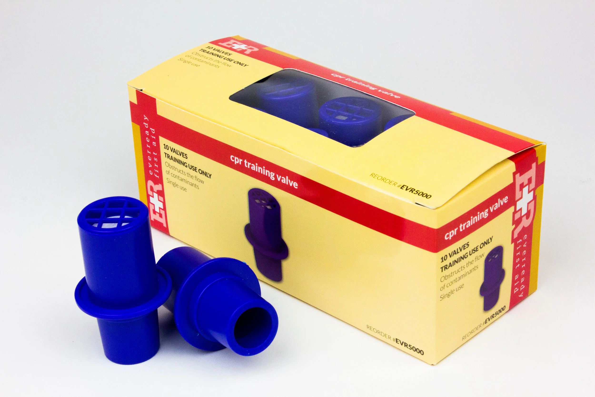 Pack of 10 CPR Rescue Mask Training Valves — Ever Ready First Aid