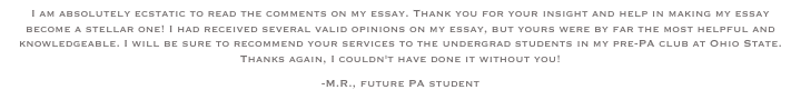 PA Personal Statement Editing & Essay Review Service | My PA Resource