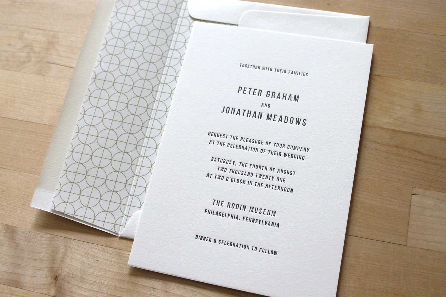 Letterpress Wedding Invitations - Moontree Letterpress