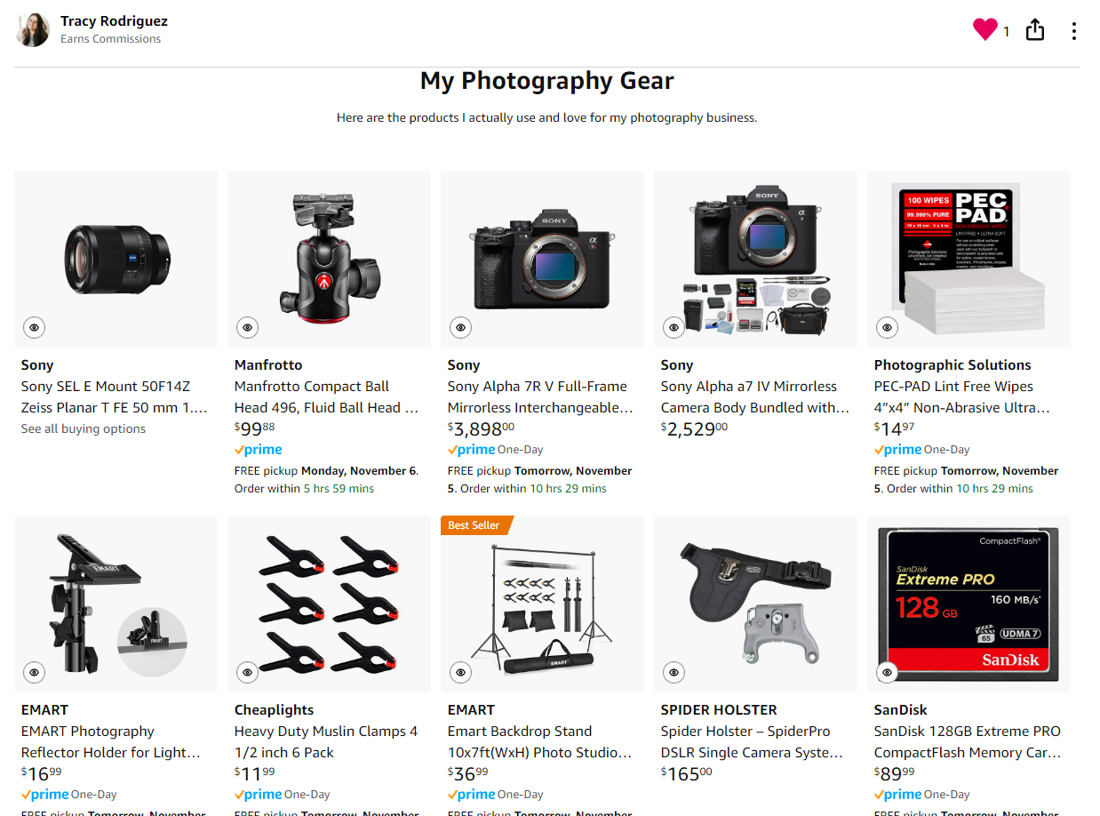 Buy my gear! Introducing my Amazon Storefront — Tracy Rodriguez Photography