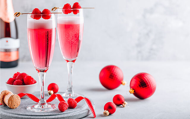 The French Kiss cocktail is a sparkling, pink delight of a cocktail ...
