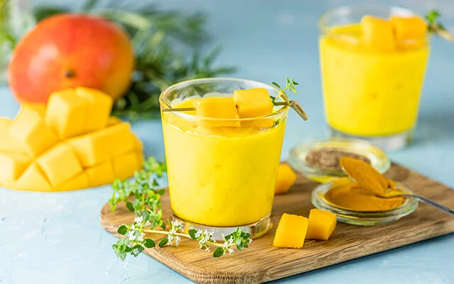 This boozy mango and honey lassi is perfect for a night in with a good ...