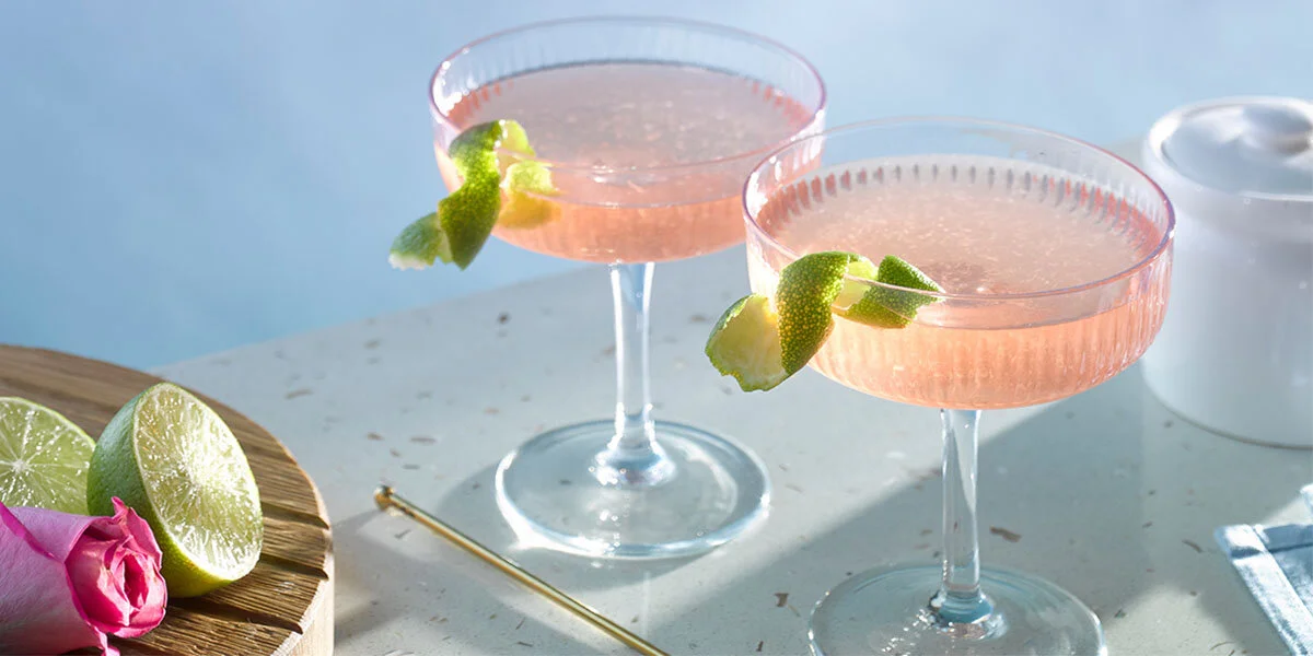 This Rosé Gimlet cocktail has us dreaming of lazy days in the sunshine ...