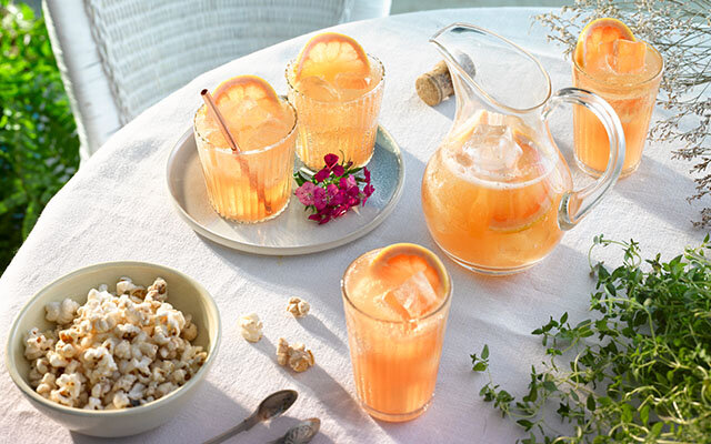 This pretty pink grapefruit summer punch is big on flavour and taste ...
