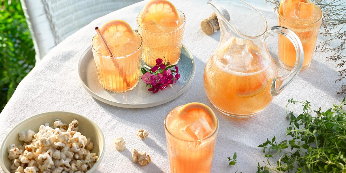This pretty pink grapefruit summer punch is big on flavour and taste ...