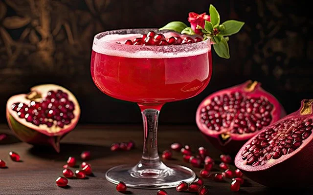 You have got to try this Gin, Pomegranate & Peach Schnapps Martini ...