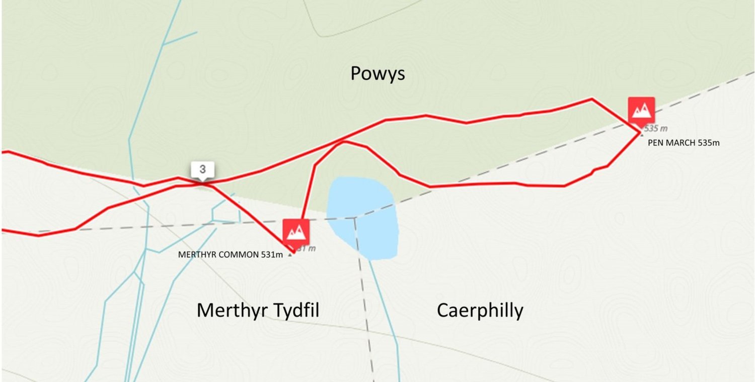 Merthyr Common & Pen March: Merthyr Tydfill & Caerphilly High Points ...