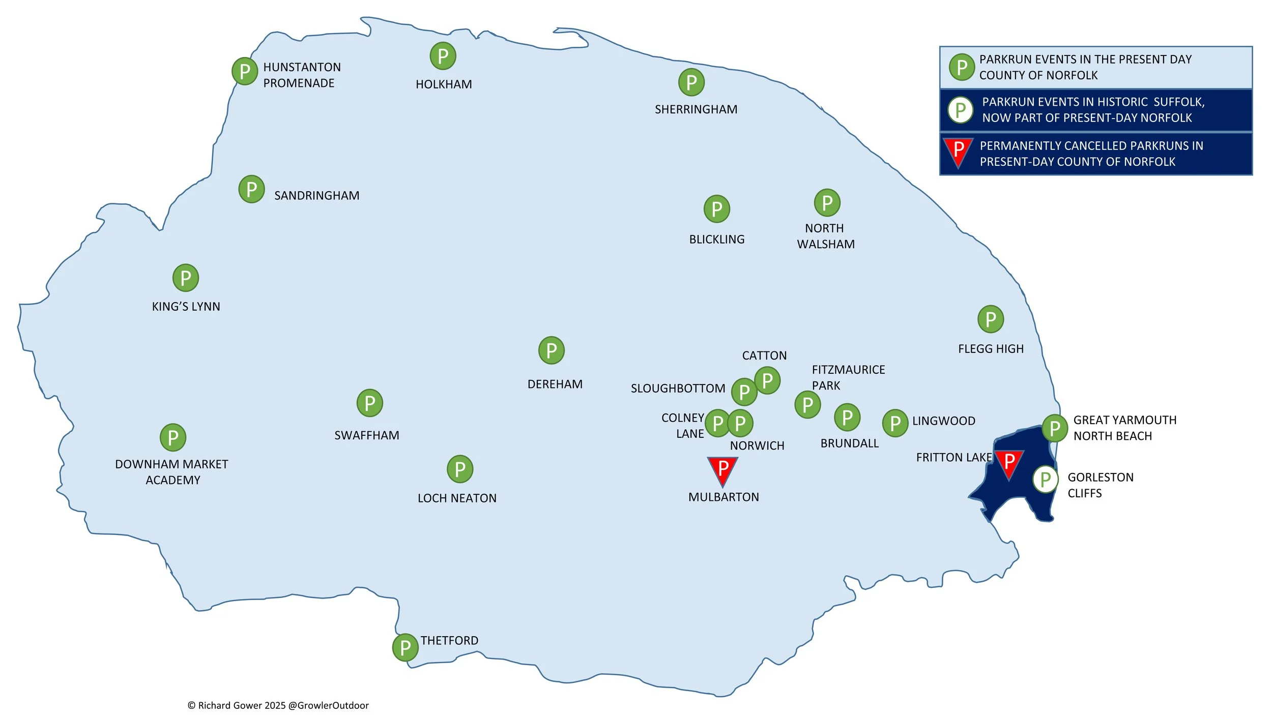 The guide to completing all of the parkrun events in the county of ...