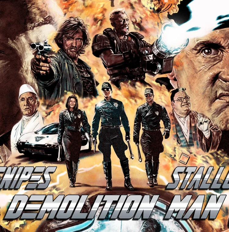 Gambriel Illustration - Demolition Man Poster