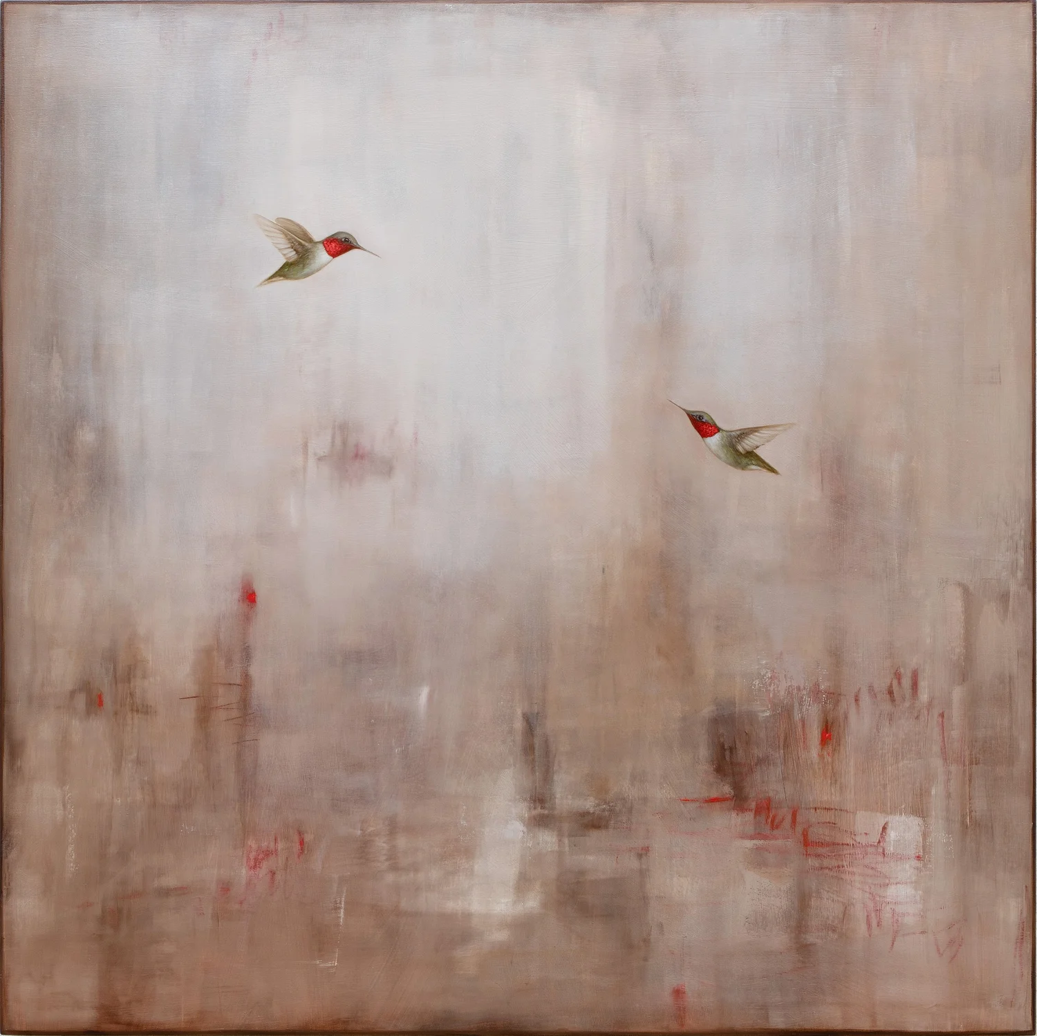 Abstract Hummingbird Painting