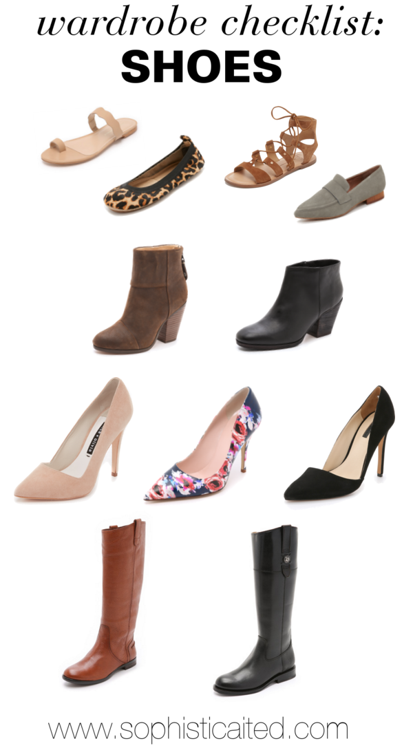 Wardrobe Checklist: SHOES — Sophisticaited