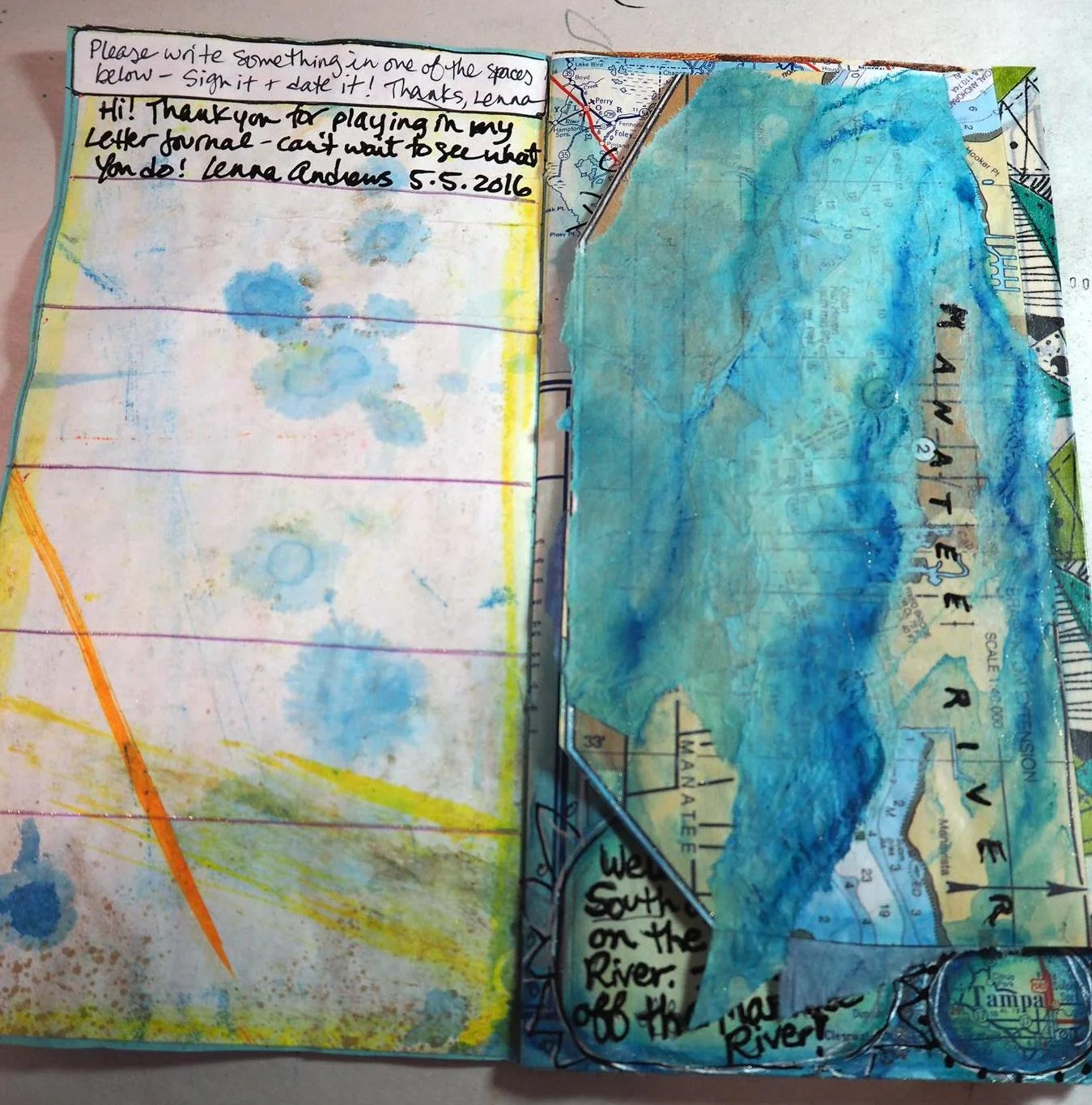 Road Map Letter Journal — creative lenna