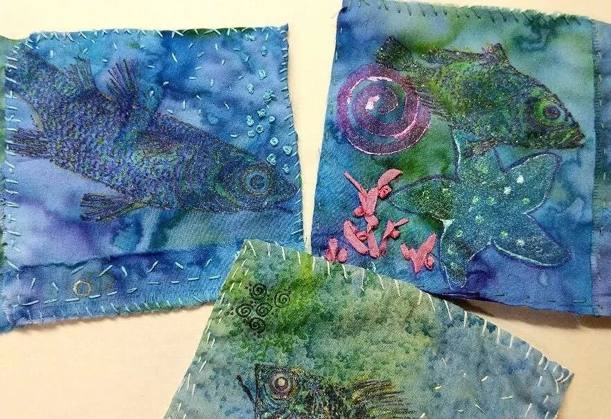 One fish, 2 fish, 3 for the stitchie swap! — creative lenna