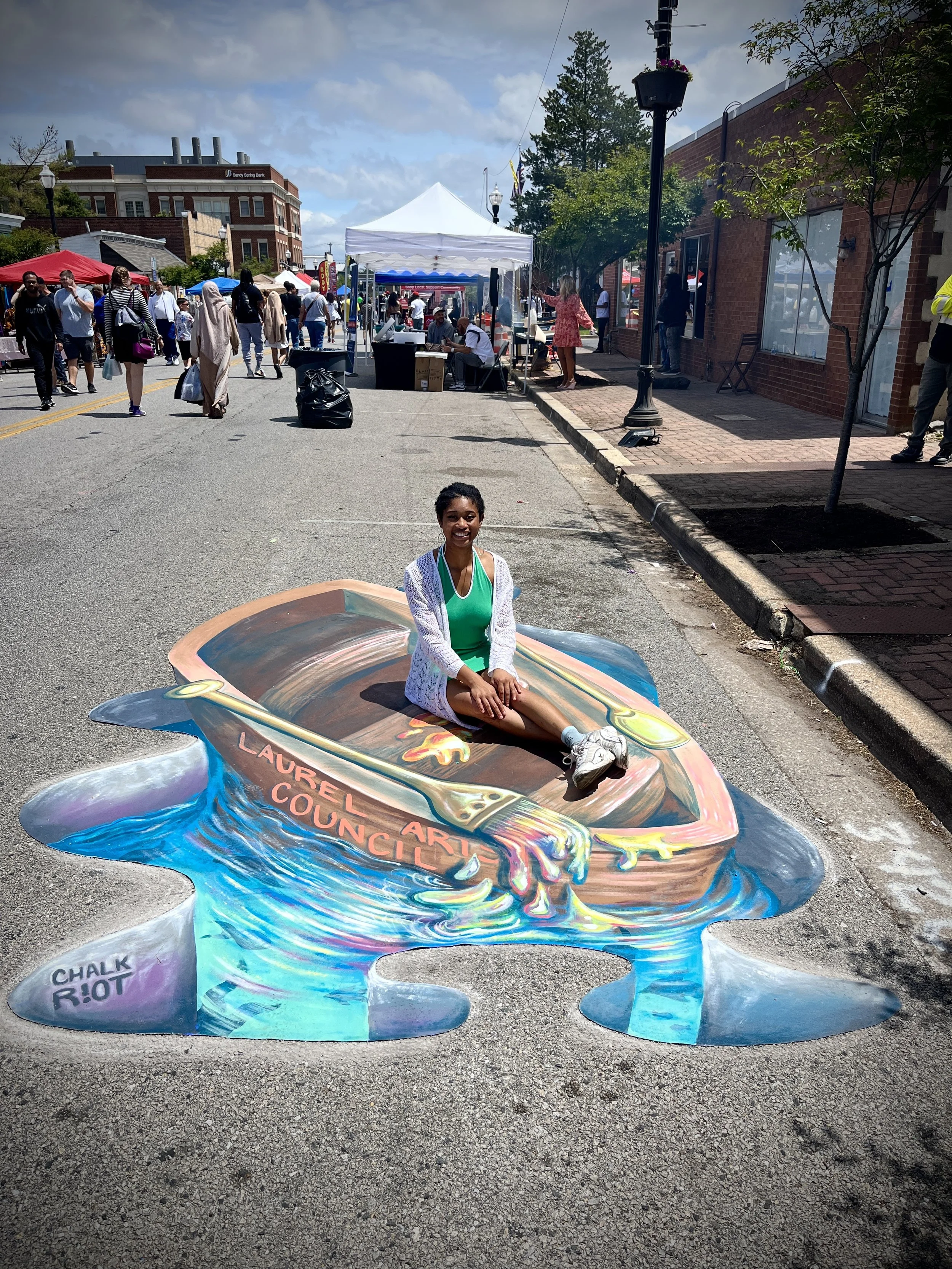 City 3d Chalk Art