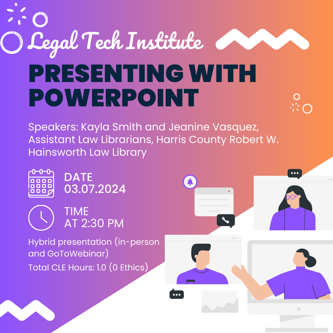 Law Library Events — Harris County Robert W. Hainsworth Law Library