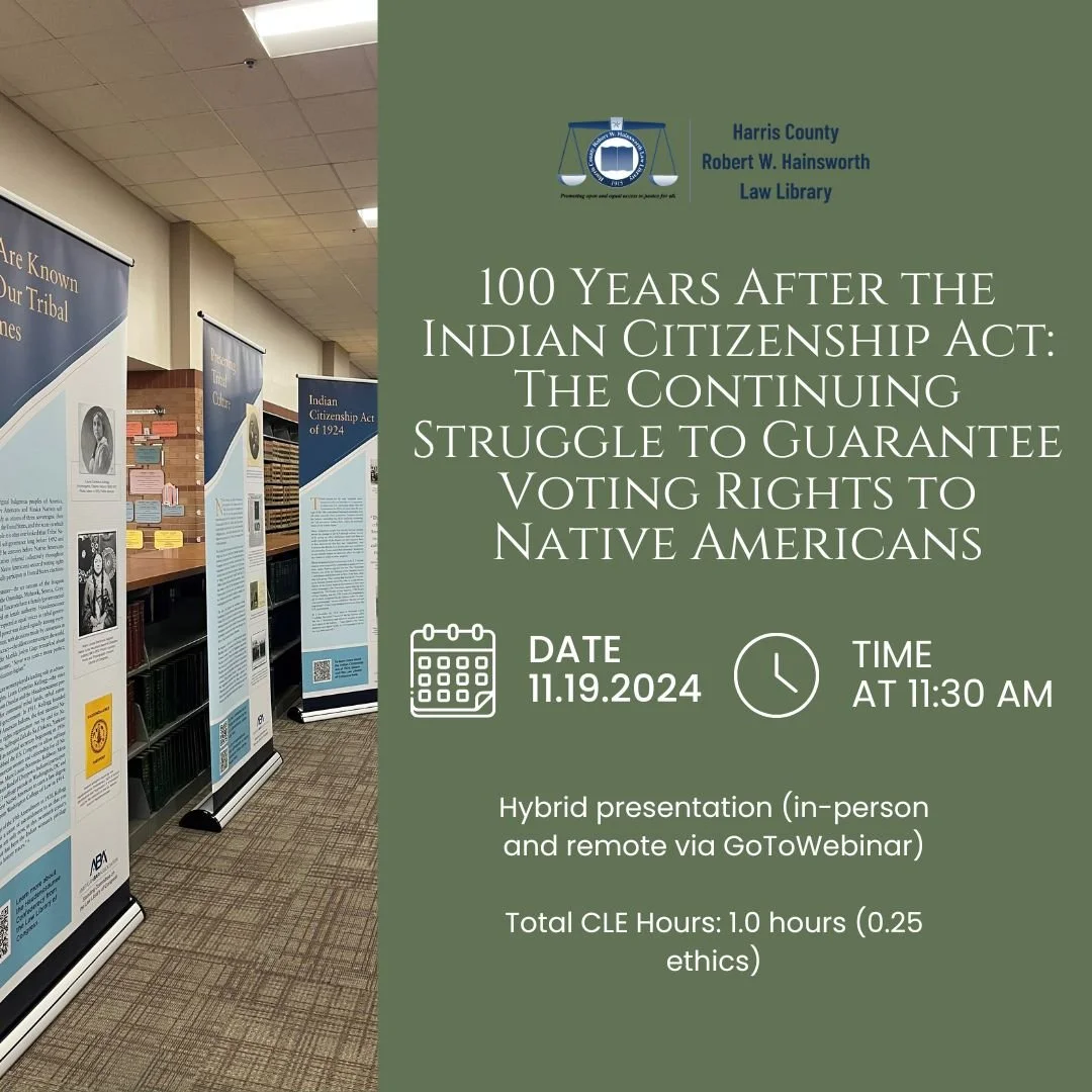 Law Library Events — Harris County Robert W. Hainsworth Law Library