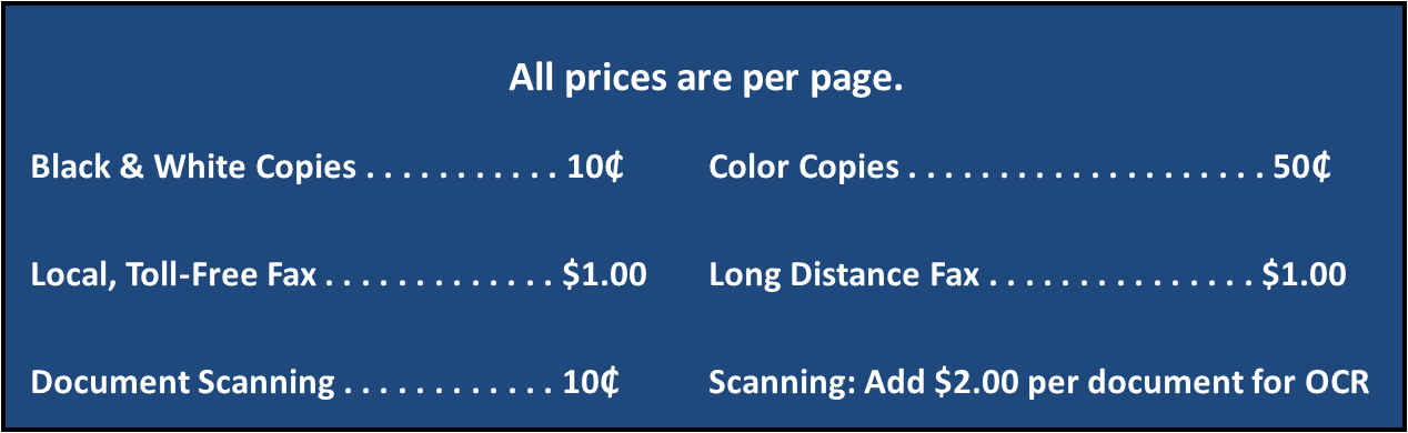 Copy Center — Harris County Robert W. Hainsworth Law Library