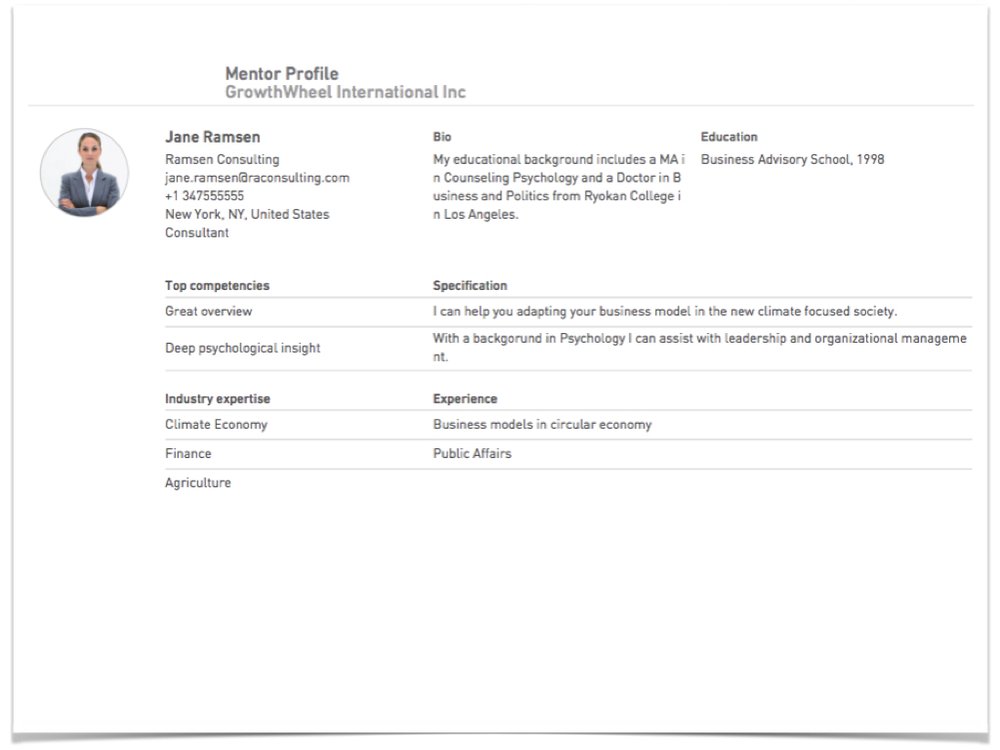 Manage Mentor Relationships — GrowthWheel