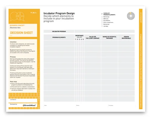 GrowthWheel for Incubators — GrowthWheel