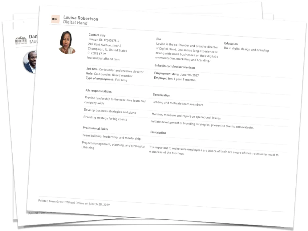 New release: Create visual team member profiles to support ...