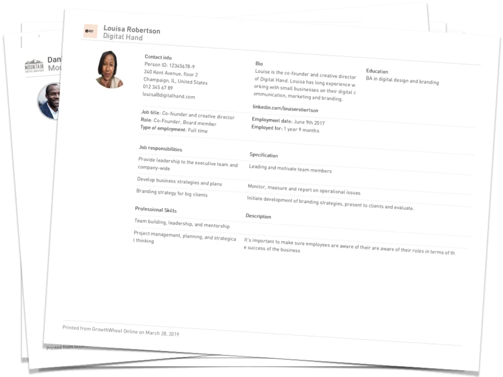 New release: Create visual team member profiles to support ...