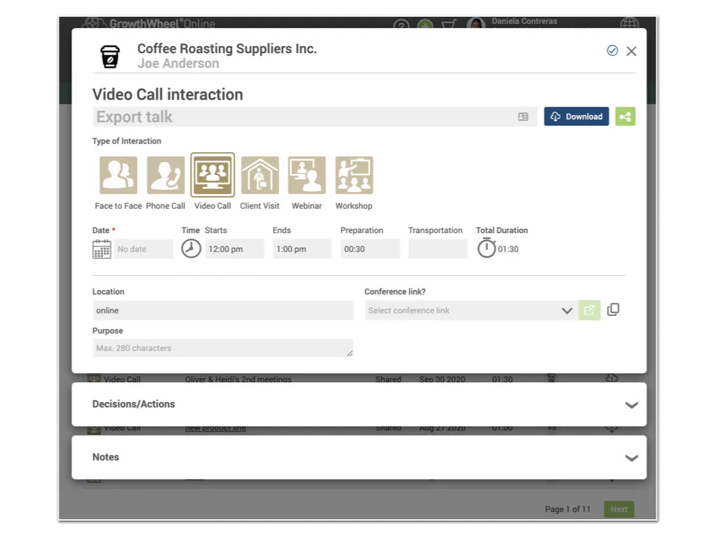 Update: Improved design for tracking “Interactions” — GrowthWheel