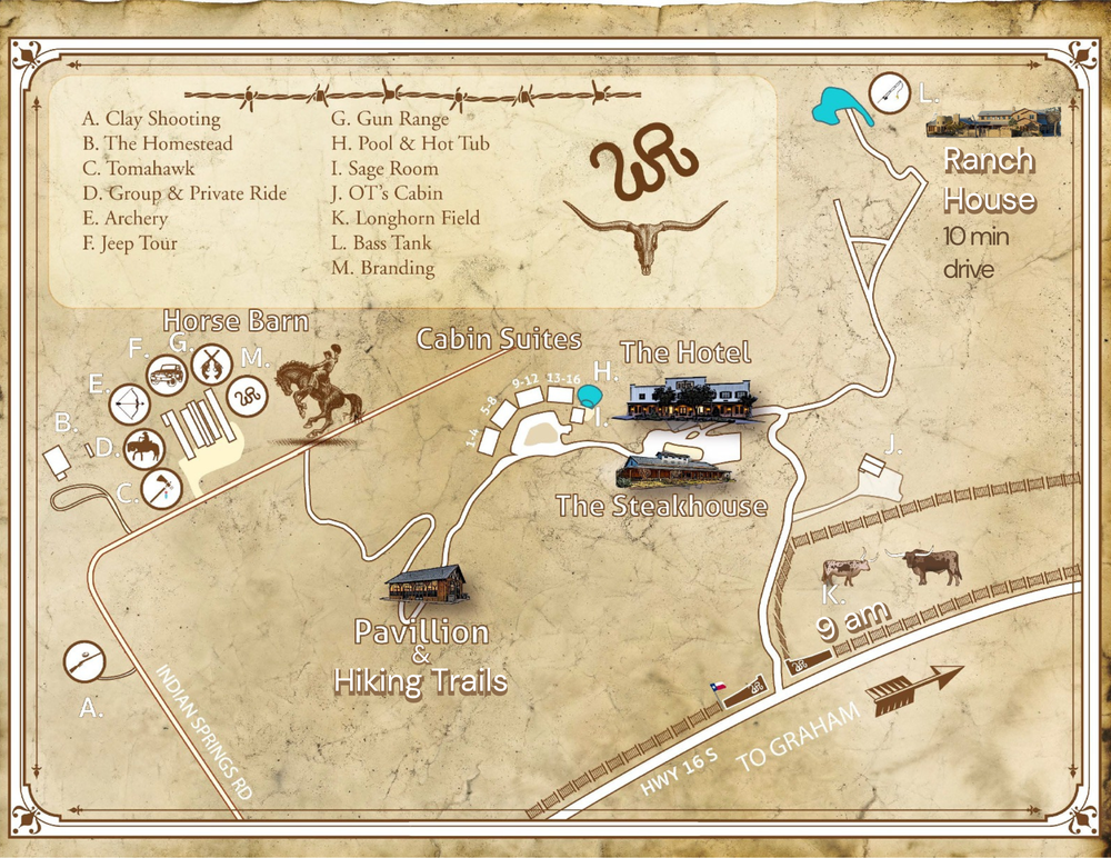 Maps & Local Attractions — Wildcatter RanchWildcatter Ranch