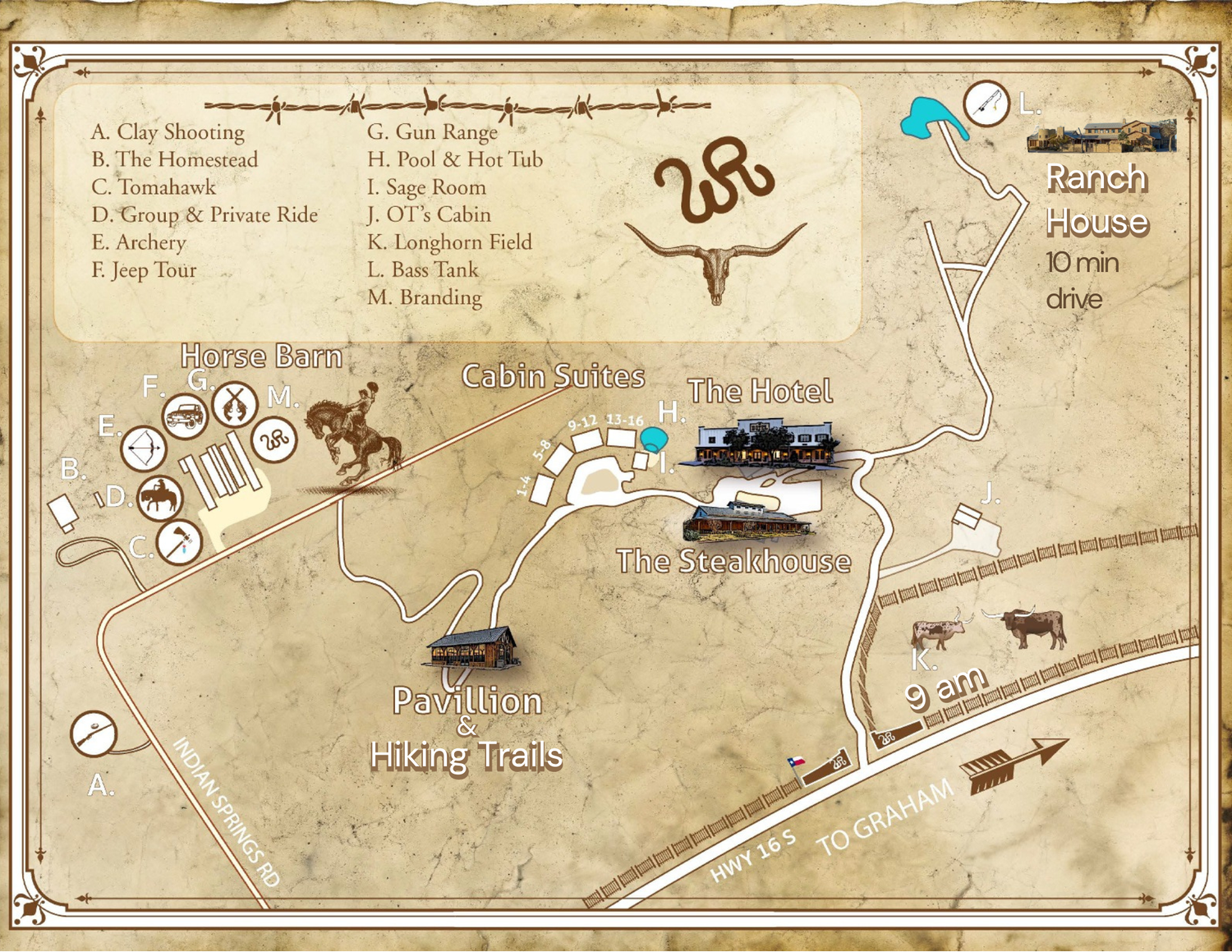 Maps & Local Attractions — Wildcatter RanchWildcatter Ranch