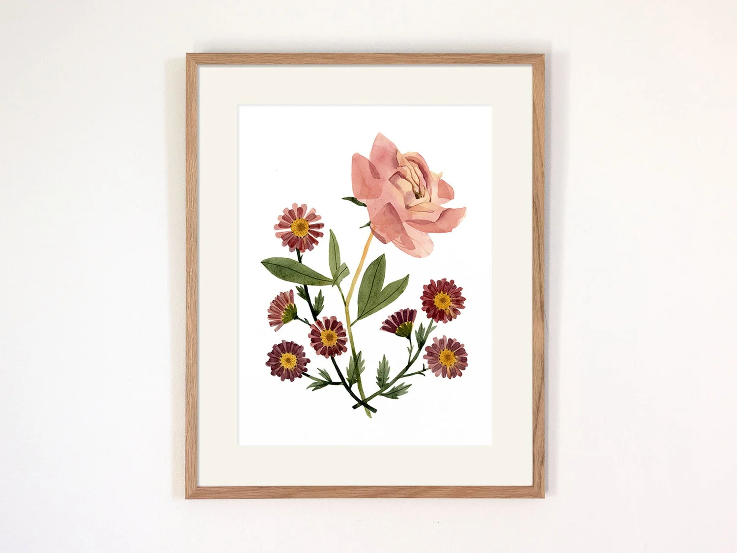 May We Fly — November Birth Flower Print | Chrysanthemum + Peony