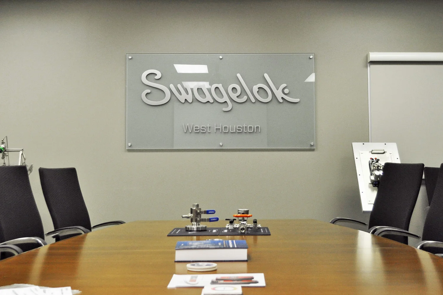 Glass Signs with Metal Laminated Logos | Saifee Signs