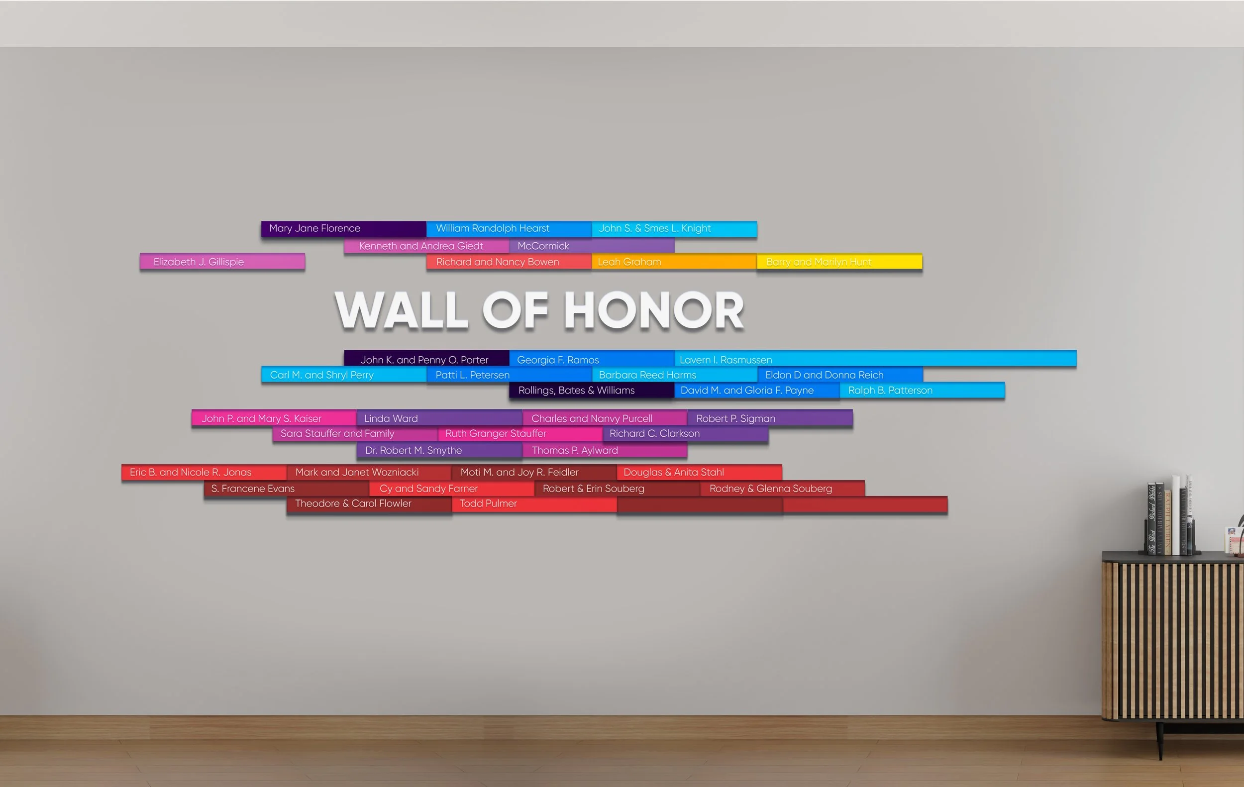 Donor Recognition Walls For Schools and Universities
